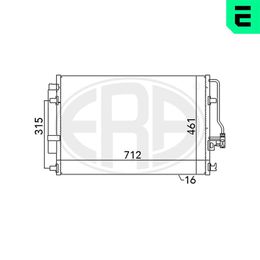 ERA Kondensator, Klimaanlage 667110 f&uuml;r DODGE Mercedes VW