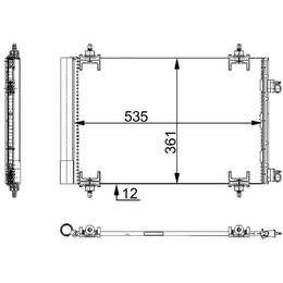 Mahle Kondensator, Klimaanlage ac668000s f&uuml;r Peugeot