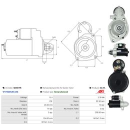 AS-PL Starter s0091pr f&uuml;r DAF Mercedes SSANGYONG