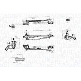 MAGNETI MARELLI Wischergest&auml;nge 085570740010 vorne f&uuml;r NISSAN