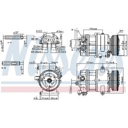 NISSENS Kompressor, Klimaanlage 89590 f&uuml;r Peugeot