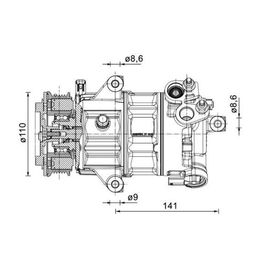 Mahle Kompressor, Klimaanlage BEHR HELLA SERVICE *** PREMIUM LINE acp1491000p f&uuml;r Ford