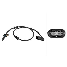 Hella Sensor, Raddrehzahl 6pu358216171 Hinterachse f&uuml;r Mercedes