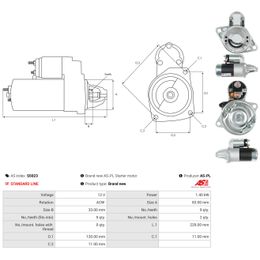 AS-PL Starter s5023 f&uuml;r Subaru MITSUBISHI