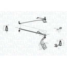 MAGNETI MARELLI Wischergest&auml;nge 085570708010 vorne f&uuml;r Iveco