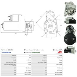 AS-PL Starter s3004pr f&uuml;r RENAULT Peugeot Volvo DAF Ford MITSUBISHI