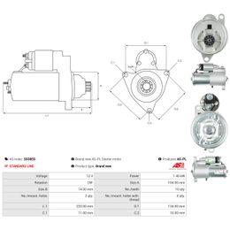 AS-PL Starter s9385s f&uuml;r Ford