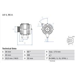 Bosch Generator 0986046110 f&uuml;r TOYOTA