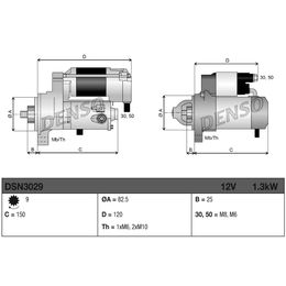 DENSO Starter dsn3029 f&uuml;r Mercedes SSANGYONG VW