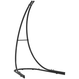 Outsunny H&auml;ngesesselgestell, Schwarz, Metall, 134x221x154 cm, Gartenm&ouml;bel, H&auml;ngematten