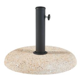 casa.pro Sonnenschirmst&auml;nder, Beige, Stein, Rund, 45x45 cm, Sonnen- & Sichtschutz, Sonnenschirme, Sonnenschirmst&auml;nder