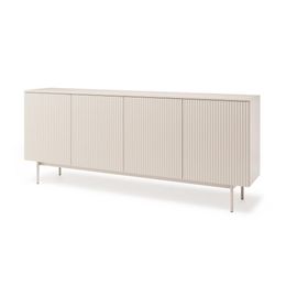 Beautysofa Kommode, Kaschmir, Metall, 200x83x38 cm, Wohnzimmer, Kommoden & Sideboards, Kommoden