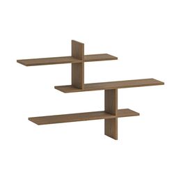 Decortie Wandboard, Walnuss, Holzwerkstoff, 123x80.8x22 cm, Wohnzimmer, Regale, Wandboards