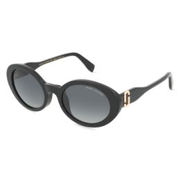 Marc Jacobs 207616 | Damen-Sonnenbrille | Fassung: Vollrand, Oval, Acetat, Schwarz | Glasfarbe: Grau Verlaufend