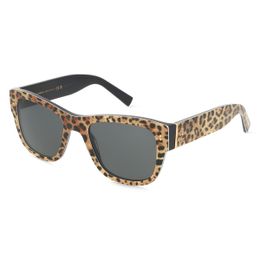 Dolce & Gabbana Dolce&Gabbana DG4338 | Herren-Sonnenbrille | Fassung: Vollrand, Quadratisch, Acetat, Schwarz Gemustert | Glasfarbe: Grau