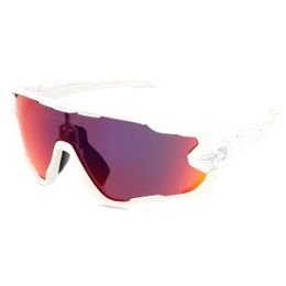 Oakley OO9290 JAWBREAKER | Herren-Sonnenbrille | Fassung: Vollrand, Oval, Kunststoff, Wei&szlig; Hell | Glasfarbe: Rot Spiegel Orange