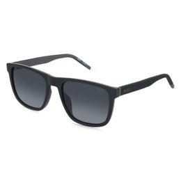HUGO BOSS Hugo HG 1391/G/S | Herren-Sonnenbrille | Fassung: Vollrand, Eckig, Kunststoff, Schwarz | Glasfarbe: Grau
