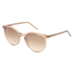 JOOP! JP7117 | Unisex-Sonnenbrille | Fassung: Vollrand, Rund, Acetat, Beige | Glasfarbe: Braun Verlaufend