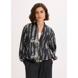 bonprix Blouson aus flie&szlig;endem Satin, schwarz, Gr.40, modisch bedruckter Blouson aus flie&szlig;endem Satin, aus Satin