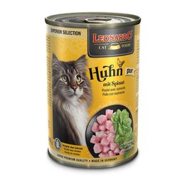 Leonardo Huhn mit Spinat Katzen-Nassfutter getreidefrei 6x400g