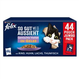 FELIX So gut wie es aussieht Katzen-Nassfutter Gemischte Vielfalt 44x85g