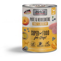 MAC's Dog Pute und Heidelbeeren Hunde-Nassfutter getreidefrei 6x800g