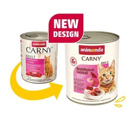 animonda Carny Adult Multi-Fleischcocktail Katzen-Nassfutter getreidefrei 6x800g