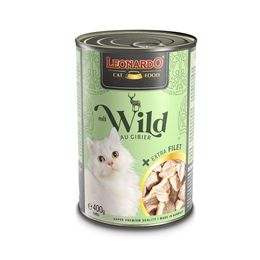 Leonardo mit Wild + extra Filet Katzen-Nassfutter getreidefreie Rezeptur 6x400g