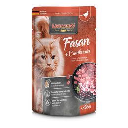 Leonardo Finest Selection Fasan und Cranberries Katzen-Nassfutter ohne Getreidezusatz 16x85g