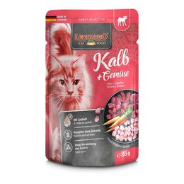 Leonardo Finest Selection Kalb und Gem&uuml;se Katzen-Nassfutter getreidefrei 32x85g