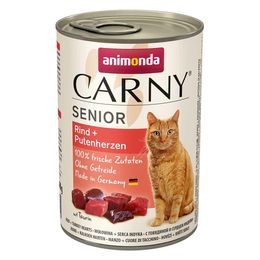 animonda Carny Senior Rind und Putenherz Katzen-Nassfutter getreidefrei 24x400g