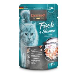 Leonardo Finest Selection Fisch und Shrimps Katzen-Nassfutter getreidefrei 32x85g