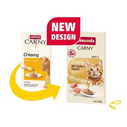 animonda Carny Adult Creamy mit Huhn + Taurin Katzensnacks mit Taurin 30x15g