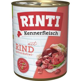 Rinti Kennerfleisch Rind Hunde-Nassfutter getreidefrei 12x800g
