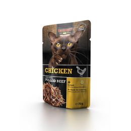Leonardo Chicken + extra pulled Beef Katzen-Nassfutter getreidefrei 16x70g