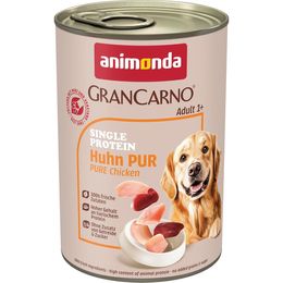 animonda GranCarno single protein Huhn pur Hunde-Nassfutter getreidefrei 6x400g
