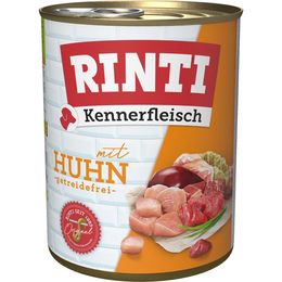 Rinti Kennerfleisch Huhn Hunde-Nassfutter getreidefrei 12x800g