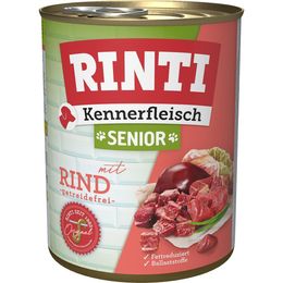 Rinti Kennerfleisch Senior Rind Hunde-Nassfutter getreidefrei 12x800g