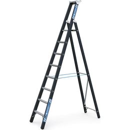 Zarges Schwerlast-Stehleiter, einseitig begehbar, 8 Sprossen inkl. Plattform