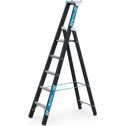 Zarges Schwerlast-Stehleiter, einseitig begehbar, 5 Sprossen inkl. Plattform