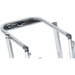 Zarges Teleskop-Plattformleiter, aus Aluminium, 7 Sprossen mit Ausleger