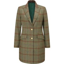 Alan Paine Mantel Tweed Water Repellent Mid-Thigh Coat Clover (Gr&ouml;&szlig;e: 14)