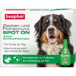 beaphar Zecken- und Flohschutz SPOT ON, 0.006 l f&uuml;r gro&szlig;e Hunde ab 15 kg (3x 2 ml)