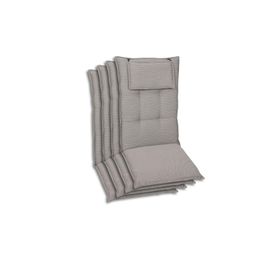 Sesselauflagenset Grau, 4-teilig