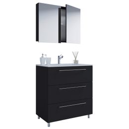 Badezimmer Schubo 3-tlg. Schwarz