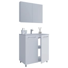 Badezimmer Gilos 3-tlg. Wei&szlig;