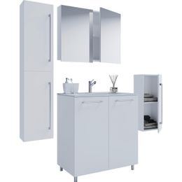 Badezimmer Gilos 5-tlg. Wei&szlig;