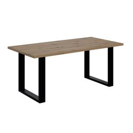 ESSTISCH 160x90x75 cm - Artisan Eiche Optik/Schwarz - KLYN U
