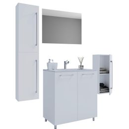 Badezimmer Gilos 5-tlg. Wei&szlig;