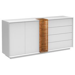 Sideboard Giovanni Wei&szlig;/Eichefarben
